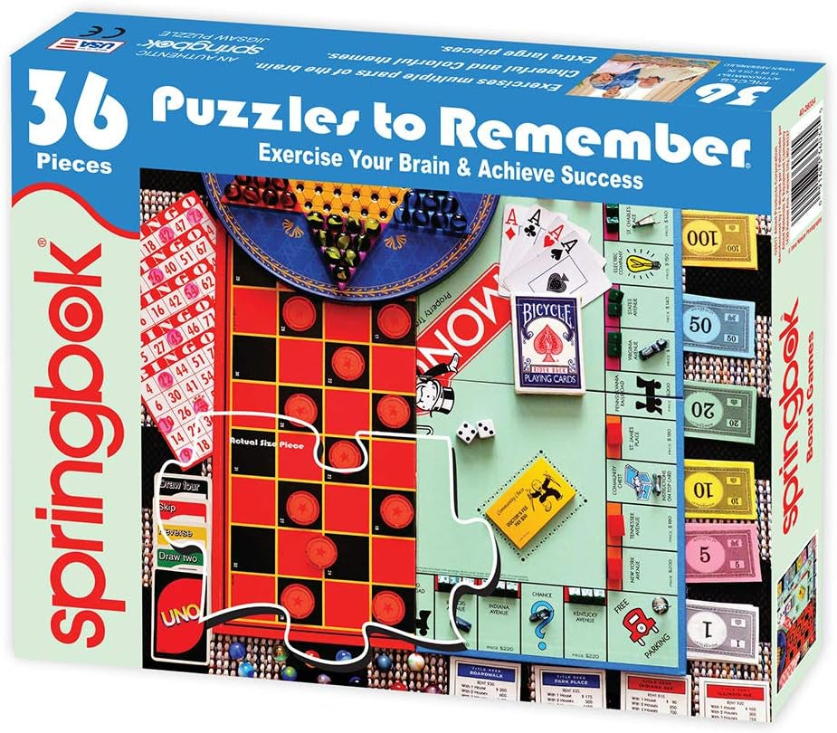Springbok Puzzles to Remember 36pc Board Games Puzzle – Funtime Toys ...
